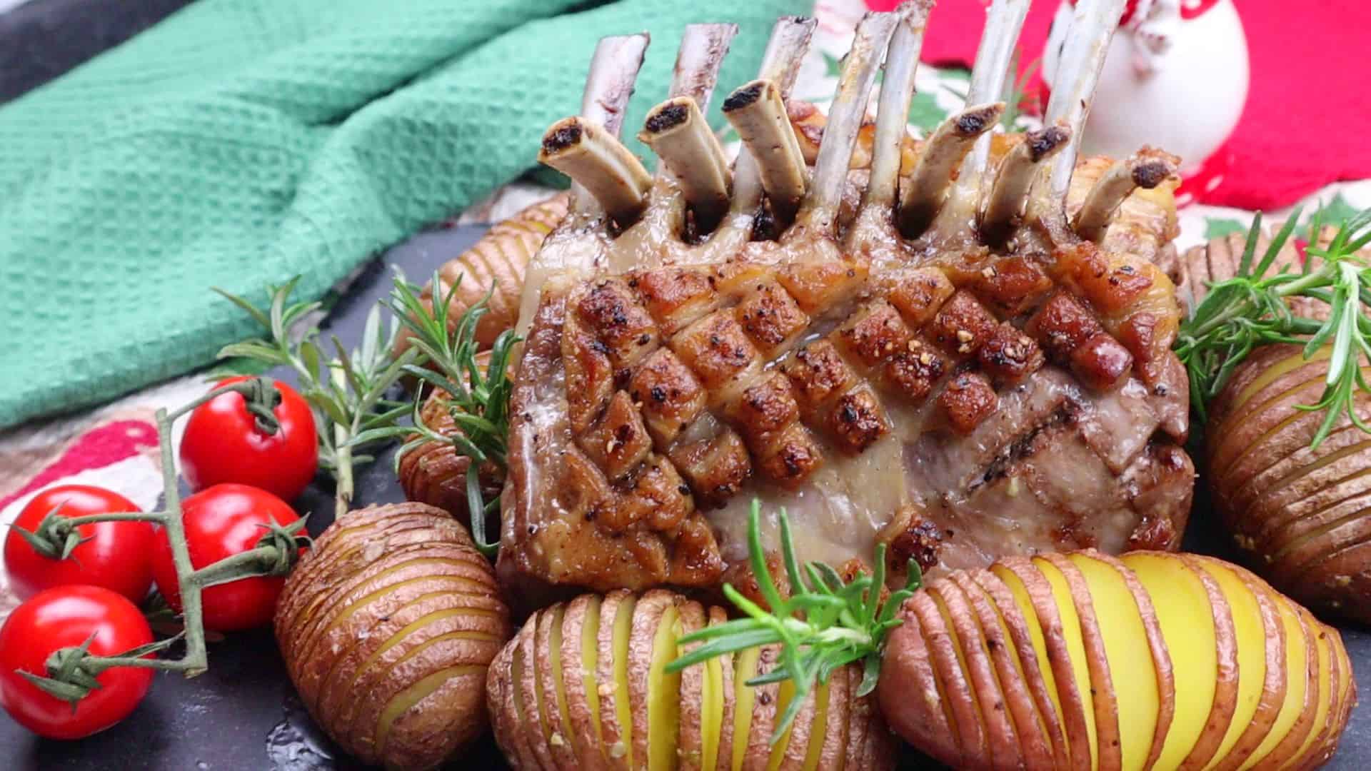 Rack of Lamb with Hasselback Potatoes - Cheffoodiecast