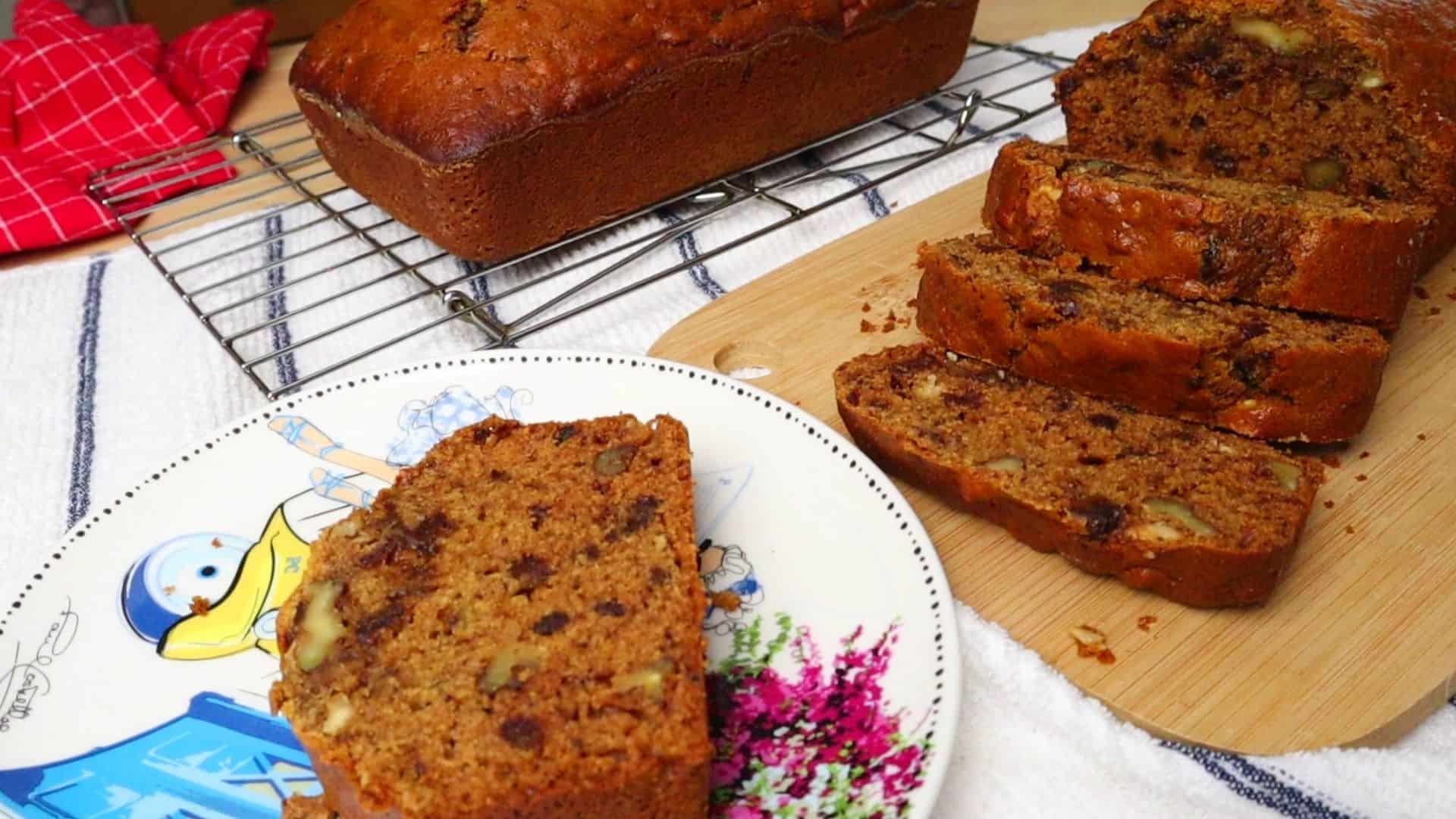 Dates Nut Loaf Recipe - Cheffoodiecast