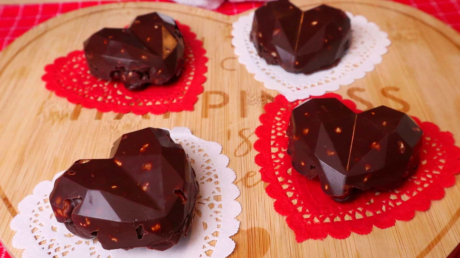Valentine's Day Hazelnut Chocolate Bar - Cheffoodiecast
