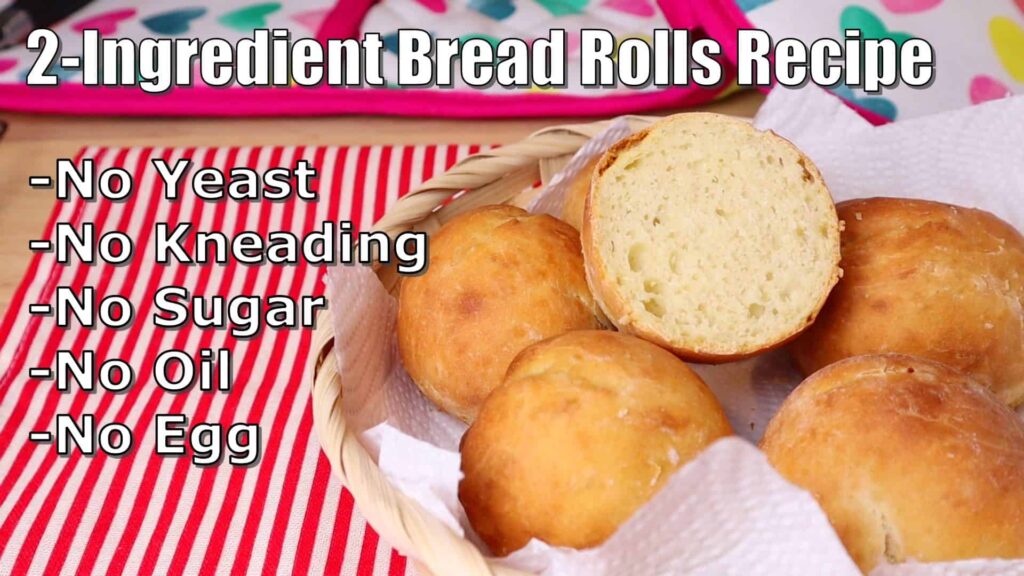 2-Ingredient Bread Rolls Recipe - Cheffoodiecast