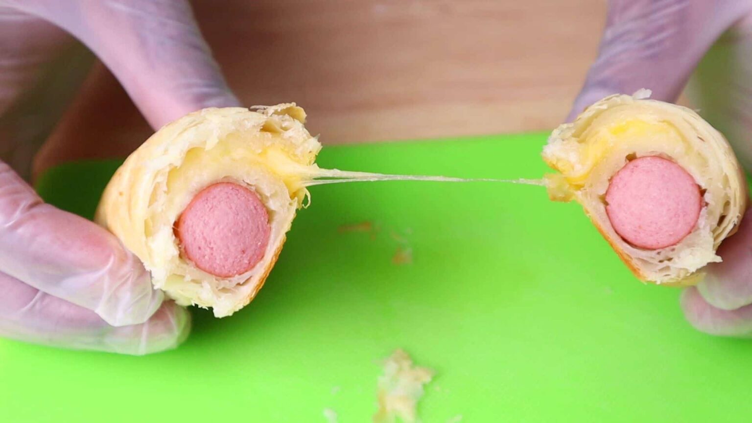 Puff Pastry Cheese Hot Dogs Recipe - Cheffoodiecast